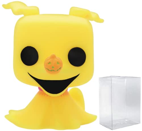 POP Disney: The Nightmare Before Christmas - Zero (Blacklight) Funko Vinyl Figure (Bundled with Compatible Box Protector Case) Multicolored 3.75 inches