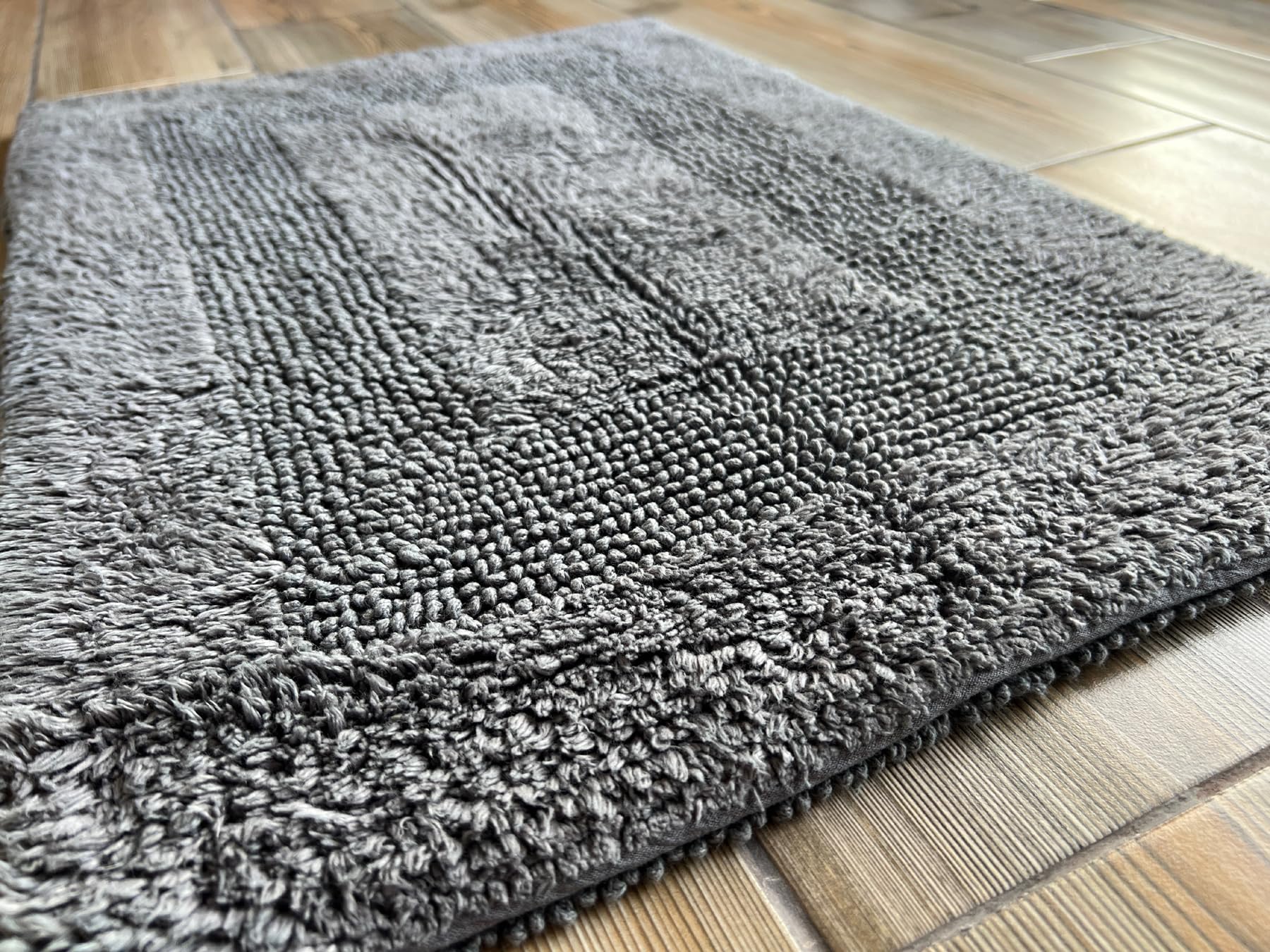 KEMA Soft 100% Cotton Halloween Pumpkin-Style Regular Use Rectangular Spa Mat Rug Plush Water Absorbent, Decorative Border - for Bathroom Vanity, Bathtub/Shower - Machine Washable - 1 Pack