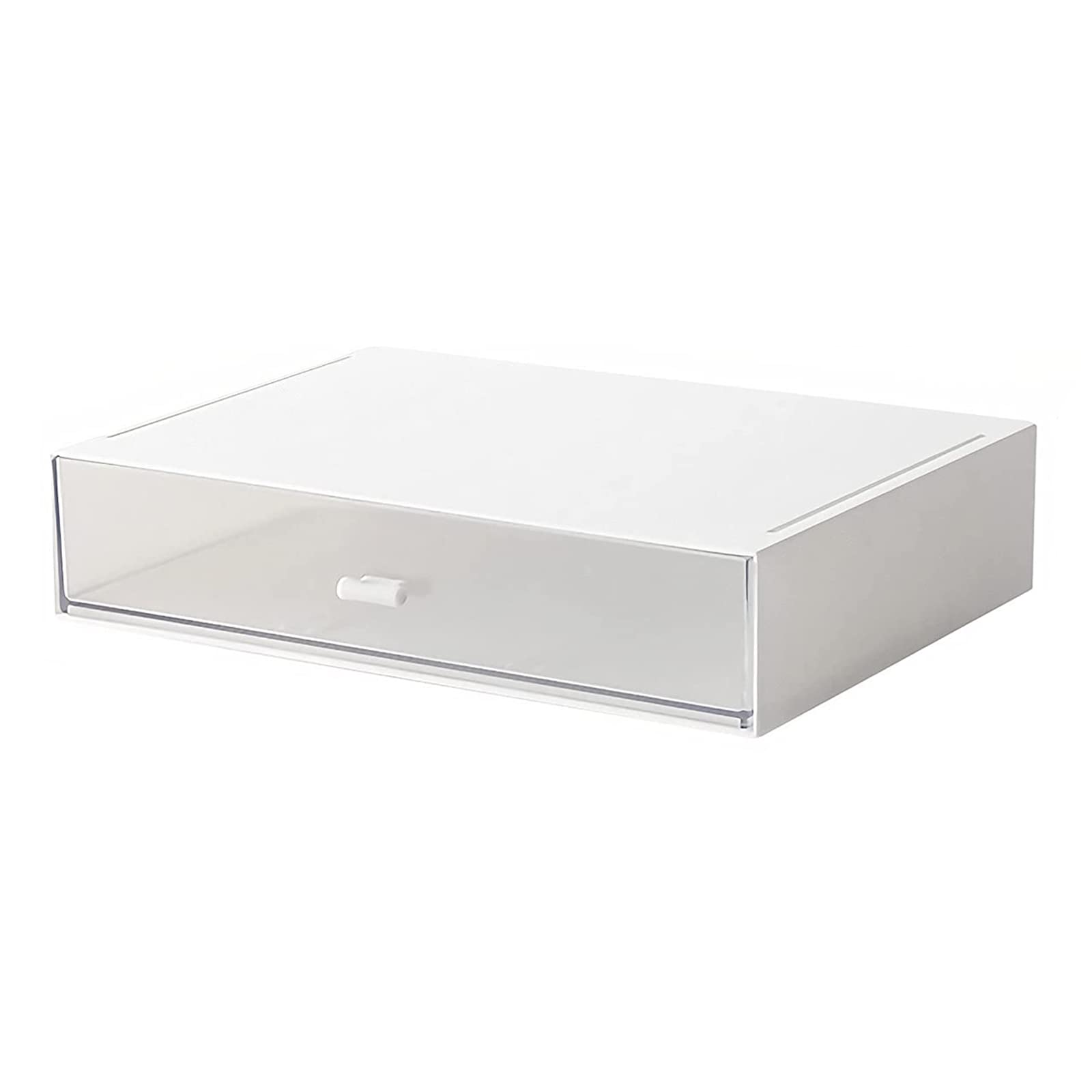 kulusion Desk Organizer with Storage Drawers Stackable , Plastic, White Great for Office School Home - 1drawers (White)