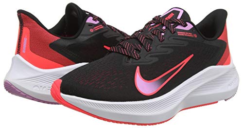 Nike Women's Road Running Shoe, Black Flash Crimson Beyond Pin, 7
