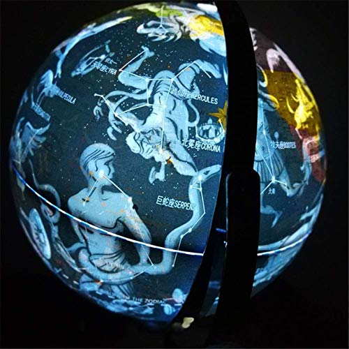 World Globe with Illuminated Constellations β 9" Light Up Globe for Kids & Adults β Interactive Earth Globe for Educational Toys, Home Office Ornaments