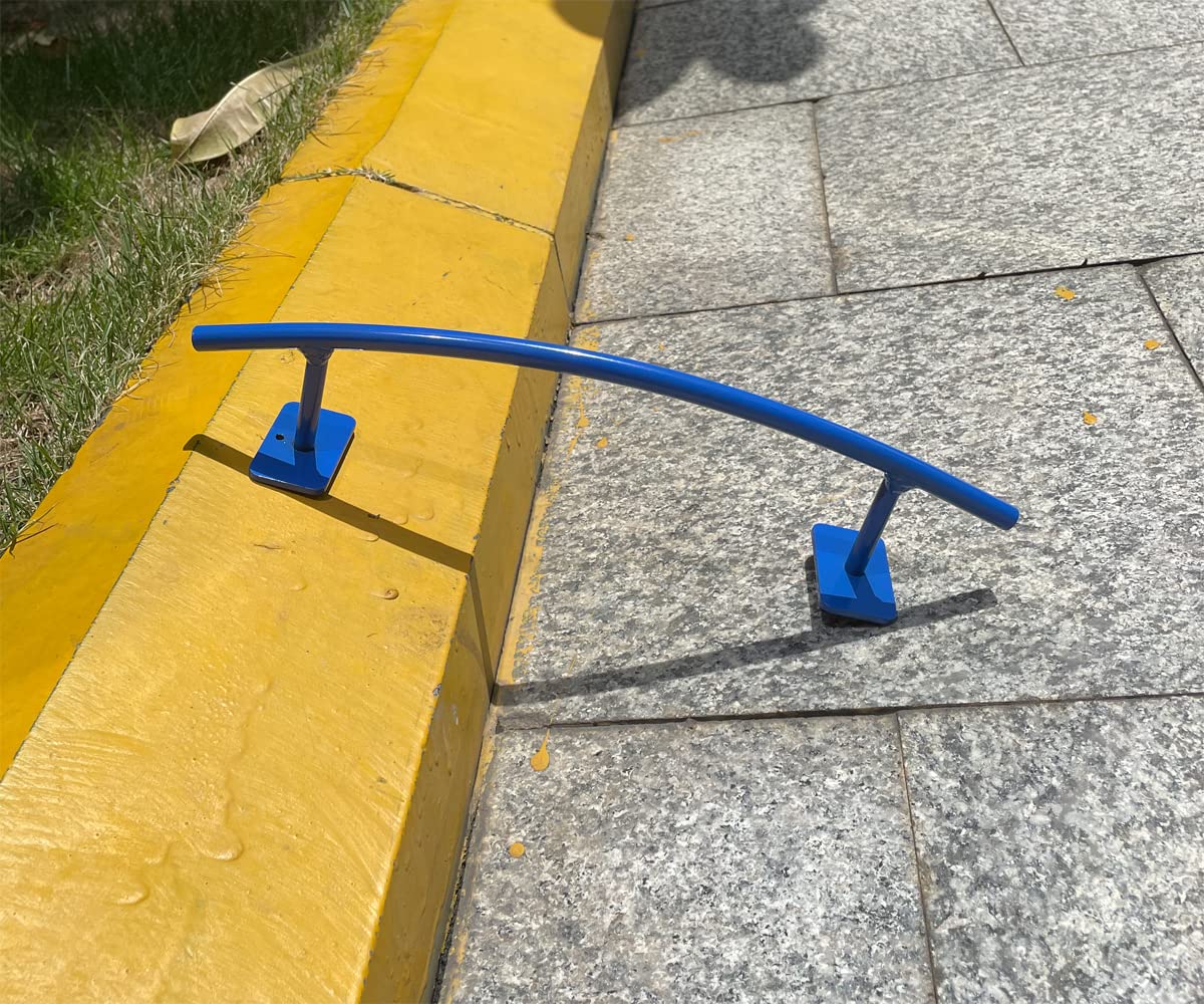 Puerkasito Fingerboard Obstacles Fingerboard Rail Metal for Tech Decks and Pro Fingerboard Obstacles Ramp (Dark Blue)