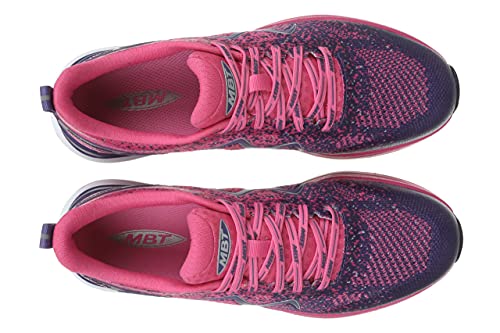 MBT Women's Huracan-3000 Rocker Bottom Running Shoe, Grey/Pink - 6 M US