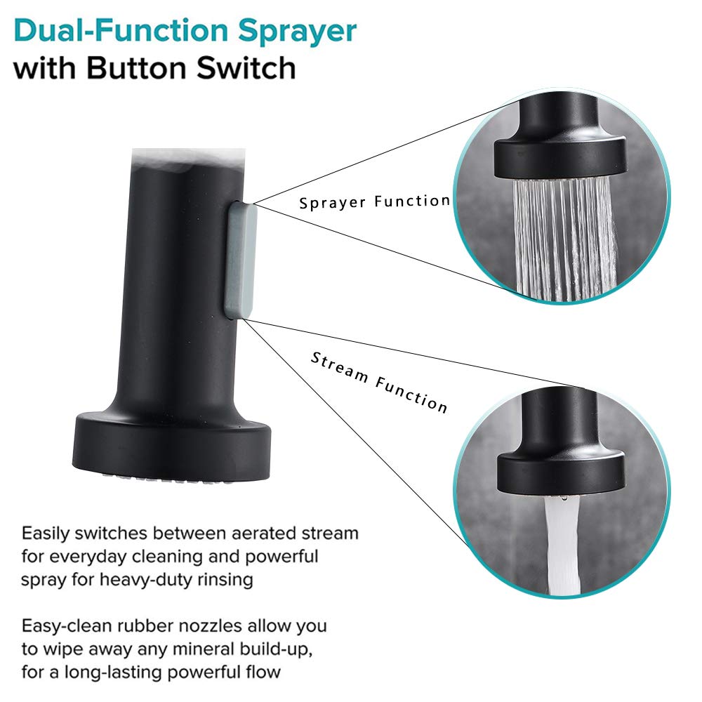 KDR Touchless Kitchen Faucet,Touch-on Activation Kitchen Sink Faucets with Pull Down Sprayer, Brushed Nickel Smart Bar Sink Faucets M815