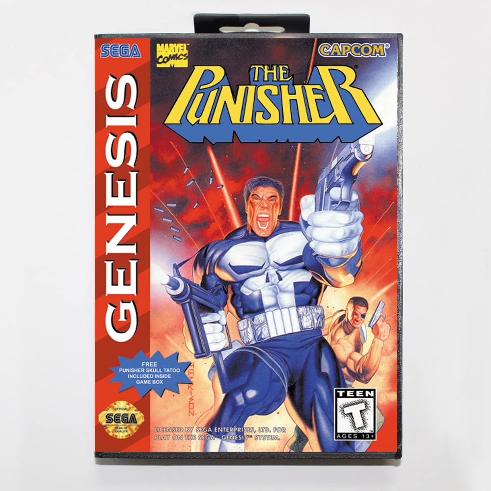 Royal Retro Punisher 16bit MD Game Card For Sega Mega Drive/ Genesis with Retail Box-(PAL-J)