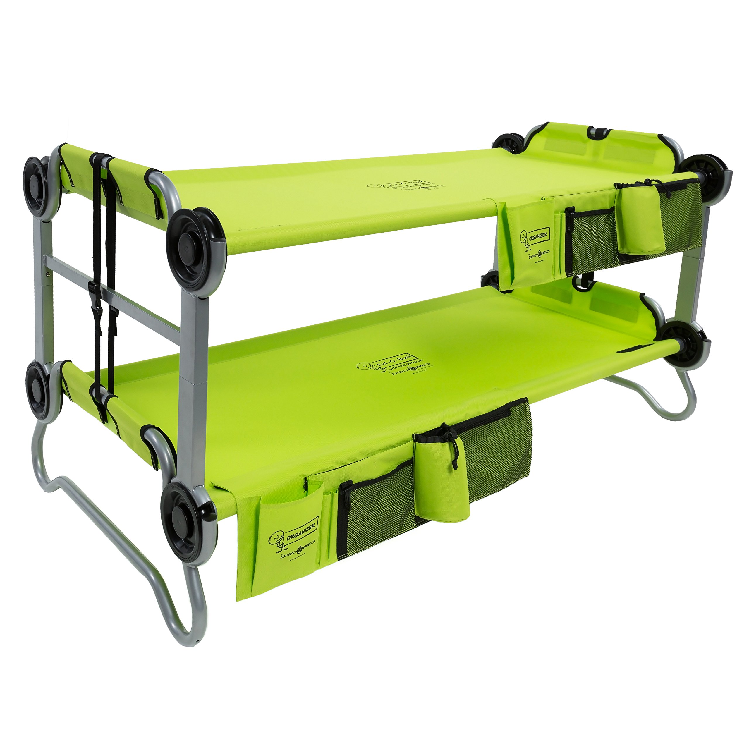 Kid-O-Bunk with 2 Side Organizers, Lime Green