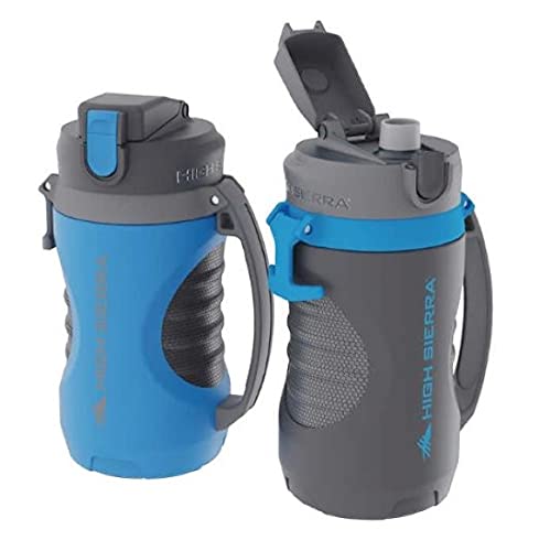 na1 High Sierra 1.89 L (64 oz) Sport Jugs, Double Walled Insulation,2-Pack Blue/Gray