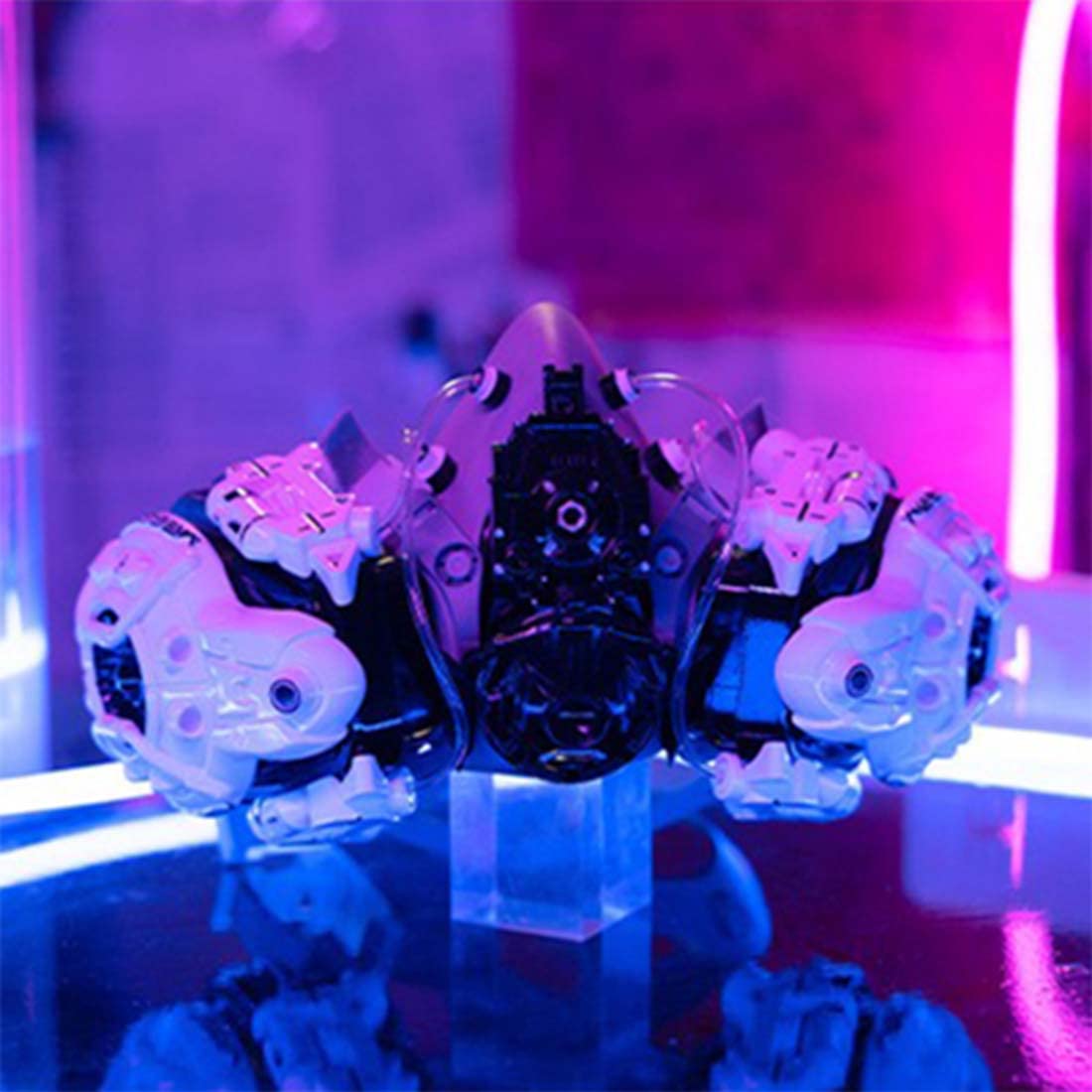 Punk Mask Headset, Led Light Cosplay Mask Props for Men Women Boys Girls, Halloween Christmas Party Type A