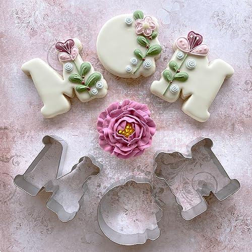 R & M International 5145 Mom Letters Mother's Day, 3-Piece Cookie Cutter Set, Tinplated Steel