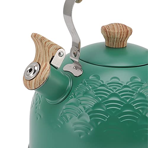 Whistling Kettle, Simple Filling Stainless Steel Stovetop Teapot Quick Heating for Office