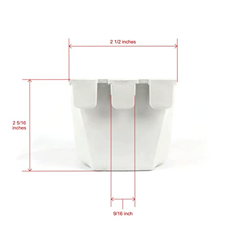 The ROP Shop | (Pack of 300) Gray Cage Cup Hold 0.5 Pint / 8 fl oz to Hang Feed & Water for Pet