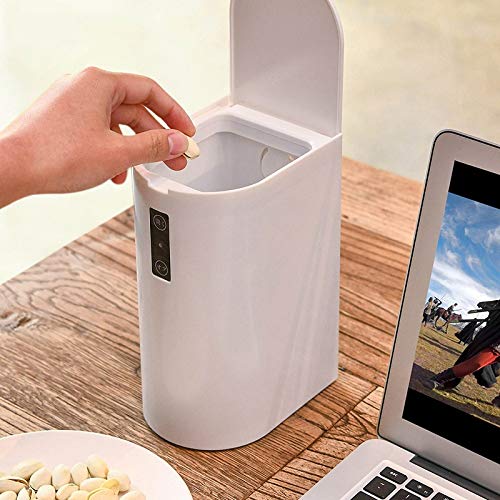 WPYYI Home Intelligent Automatic Induction Electric Rubbish Trash Can Smart Waste Bins Garbage Can Touchless Mini Trash Can