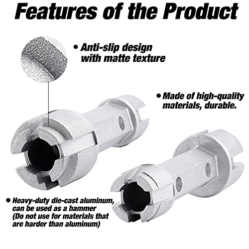 WMAZtool Tub Drain Remover Wrench - Use to Install and Remove Most Bath and Shower Drains and Closet Spuds Square Plastic Toilet Seat Nuts