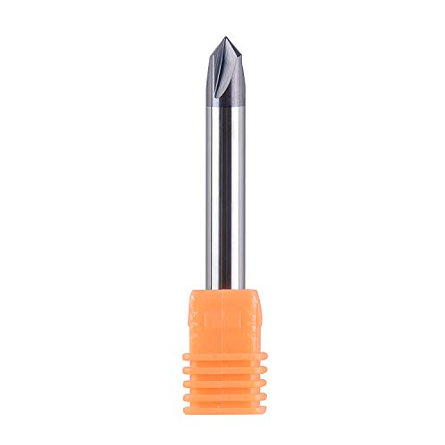 Spetool 90 Degree Carbide V Bits with Tiain Coated 4 Flutes, Chamfer End Mill for Caving V Groove and Sign