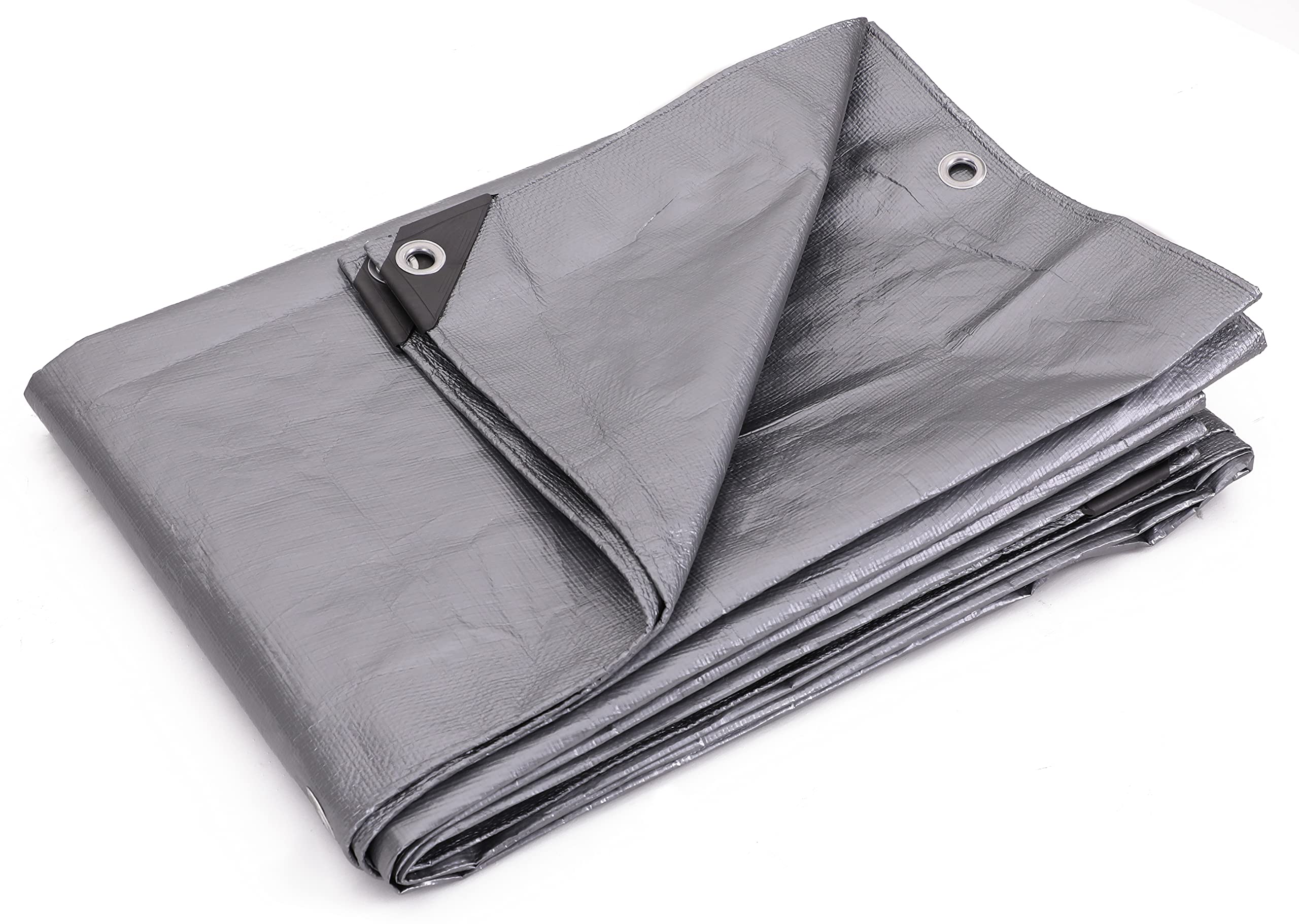 Kotap 24 x 24 Ft. Heavy-Duty Protection/Coverage Tarp, Superior Weave for Greater Longevity, 10-mil Multi-Use, Waterproof, TRS-2424, Silver (1-Pack)