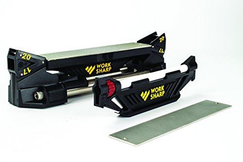 Work Sharp Guided Sharpening System, Diamond and Ceramic Dry Stone Knife Sharpener for axes, garden tools, knives, without water or oil Black