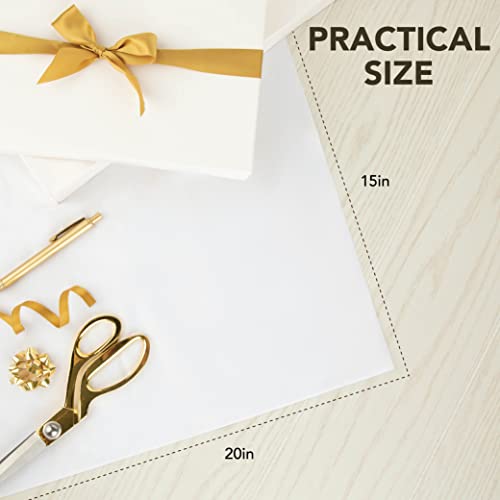 White Tissue Paper for Gift Bags, 225 Sheets of 20 x 20 Inches Bulk Tissue Paper for Packaging- Includes 225 Sheets Premium White Tissue Paper Bulk Pack, Wrapping Tissue Paper (Bulk Pack 225 Count)