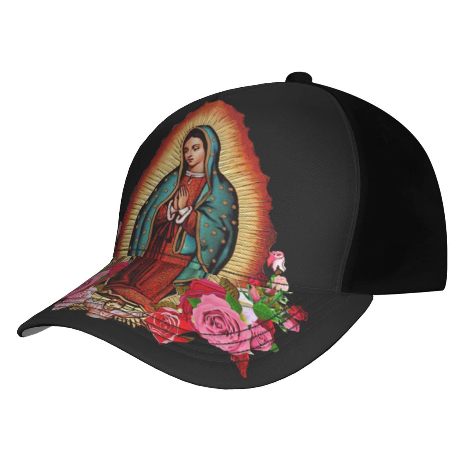 Our Lady of Guadalupe Virgin Mary Baseball Cap Plain Hat Adjustable Hats Dad Hat Cap for Men Women Black