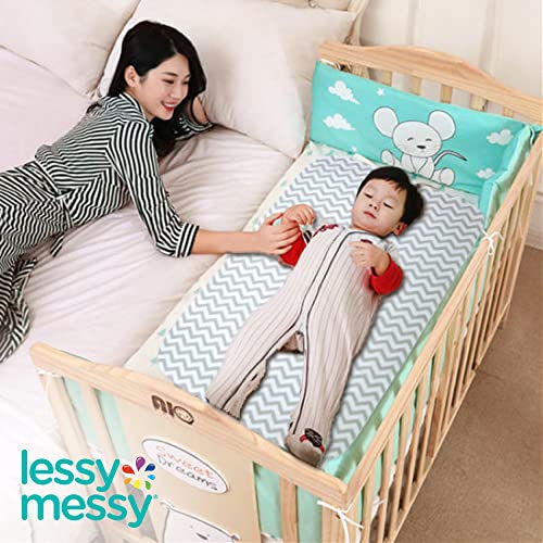Lessy Messy Diaper Changing Mat - Travel Changing Pad-The Only Baby Changing Mat That is Washer Dryer Safe Portable Changing pad for Baby Extra Large Wipeable Changing pad (Grey)