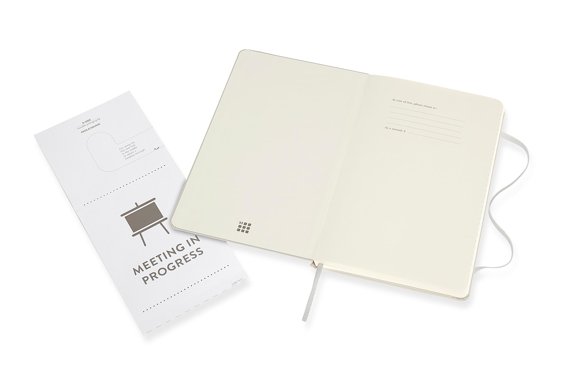 Moleskine PRO Notebook, Hard Cover, Large (5" x 8.25") Professional Project Planning, Pearl Grey, 240 Pages