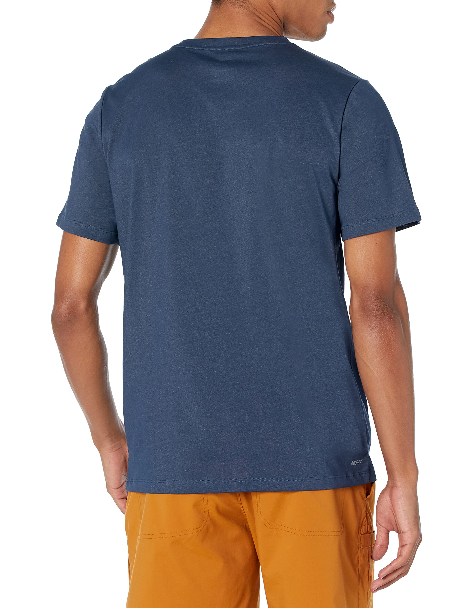 New Balance Men's Heather Tech Short Sleeve, Natural Indigo, Medium