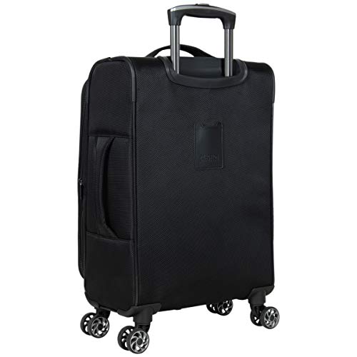 Kenneth Cole REACTION Rugged Roamer Lightweight Softside Expandable 8-Wheel Spinner Luggage, Black, 2-Piece (20β Carry-On/28β Check Size)