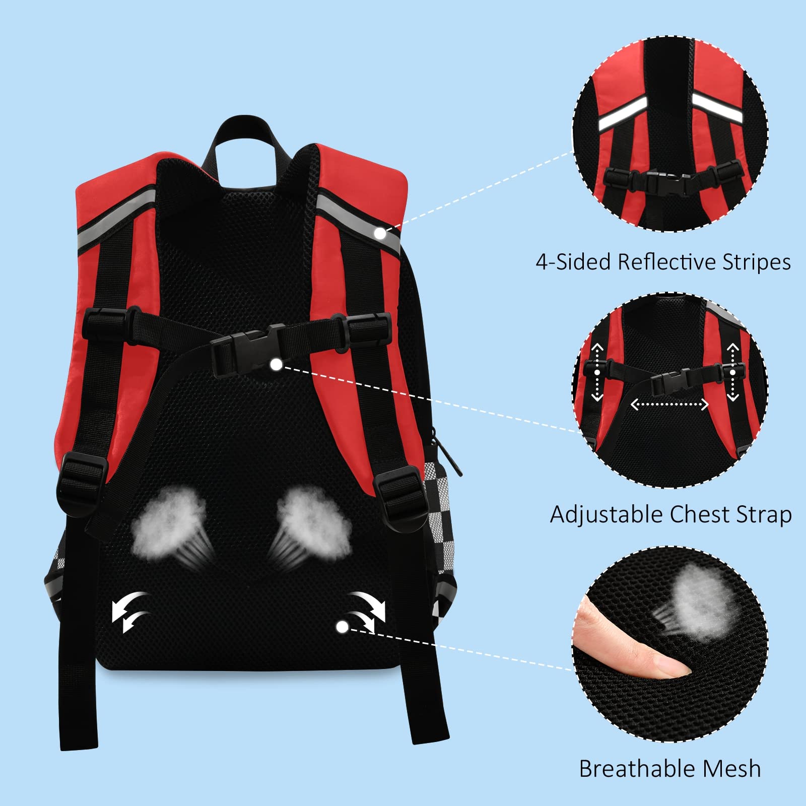 Kids Backpack,Cool Monster Truck Car Lightweight Preschool Backpack for Toddlers Boys Girls with Chest clip One Size