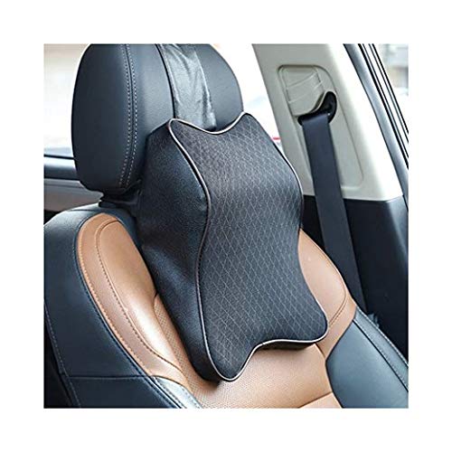 kjhgk Car Seat Pillow Neck Rest Cushion Comfortable Soft Car Seat Headrest (Black)