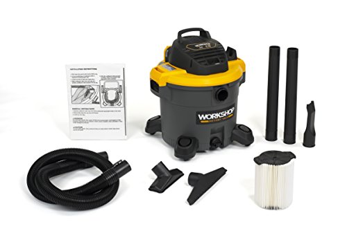 WORKSHOP Wet/Dry Vacs Vacuum WS1200VA Heavy Duty General Purpose Wet/Dry Vacuum Cleaner, 12-Gallon Shop Vacuum Cleaner, 5.0 Peak HP Wet And Dry Vacuum,Black