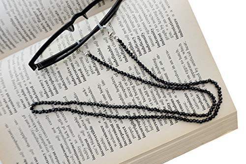 Purida Beaded Eyeglasses Chain for Women, Reading Glasses Holder,Sunglasses Chain, Lanyard for Face Mask, Black