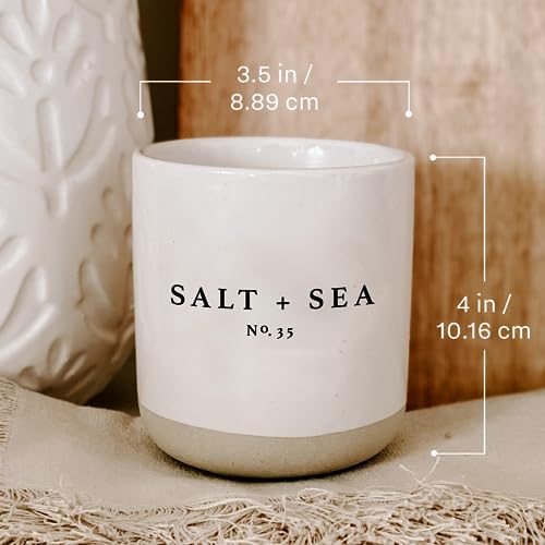 Sweet Water Decor Farmhouse Candle | Autumn, Cinnamon, and Nutmeg, Fall Scented Soy Candles for Home | 12oz Stone Jar, 60+ Hour Burn Time, Made in the USA