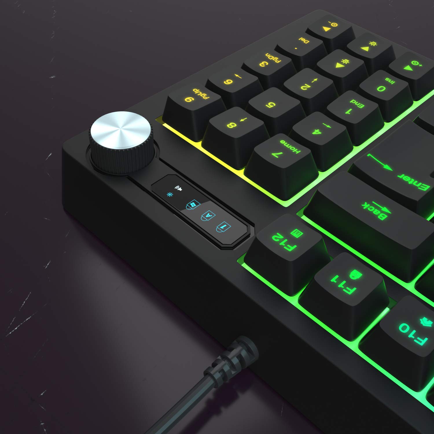 MageGee GT698 TKL Gaming Keyboard, 89 Keys RGB Rainbow Backlit Computer Keyboard, Anti-Ghosting USB Wired Gaming Keyboard for Windows Gaming PC Laptop