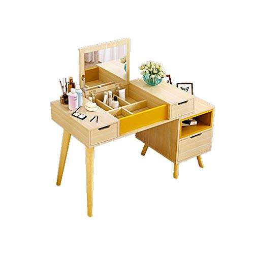 WYKDD Dressers for Bedroom Minimalist Nordic Style Makeup Table with Light Small Apartment Dressing Table Makeup