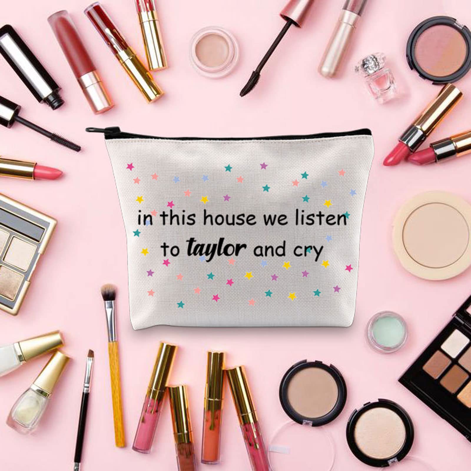 TOBGBE Singer Inspired Makeup Bag Singer Merchandise Singer Fans Gift Music Lover Gift Singer Fan Gift (House Cry)