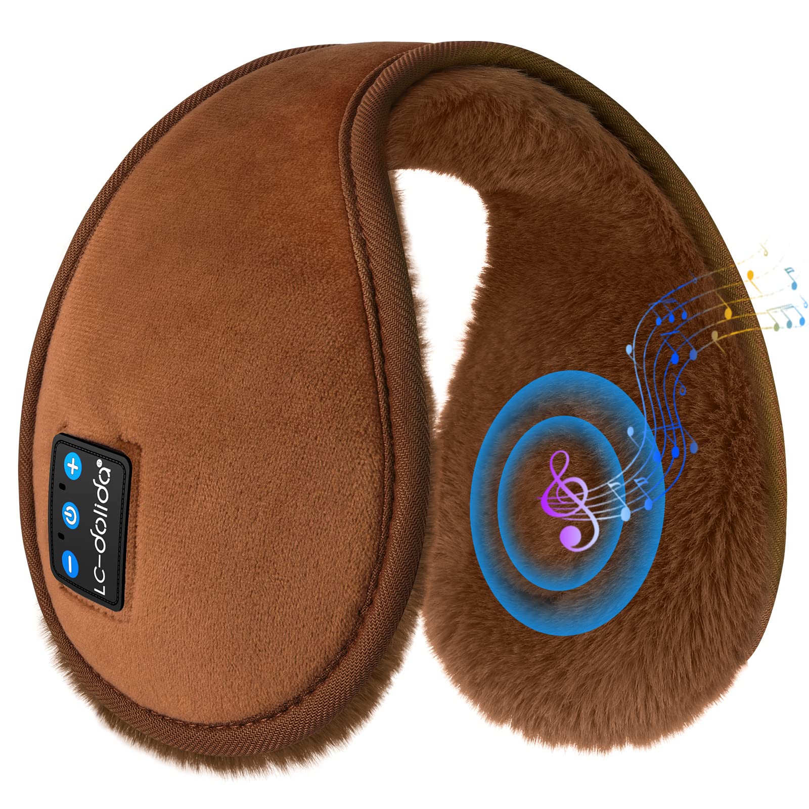 LC-dolida Bluetooth Ear Warmers Ear Muffs Earmuffs Built-in HD Speakers for Winter