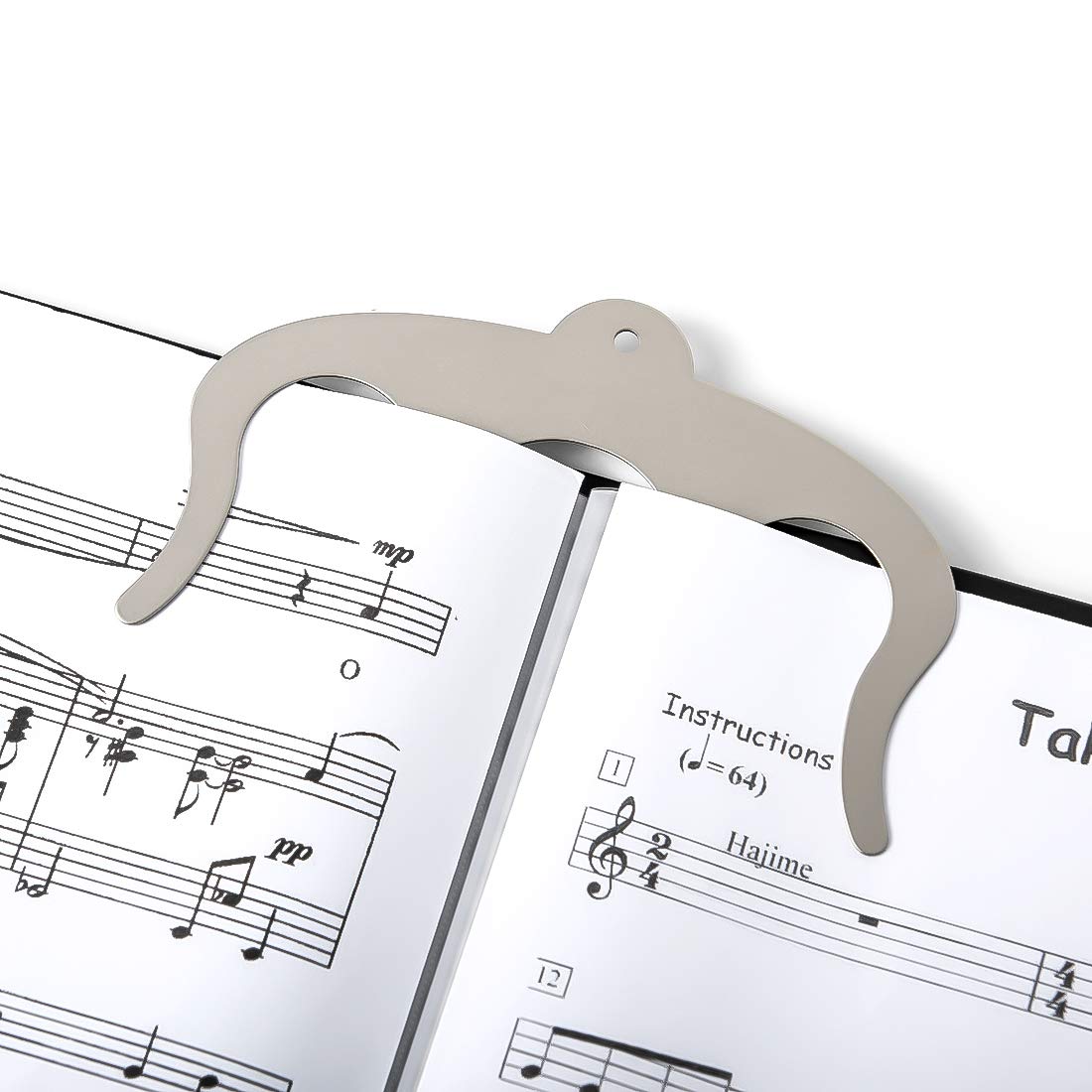 Music Book Clip,Page Holder - Silver Sheet Music Holders,Cookbook Clip