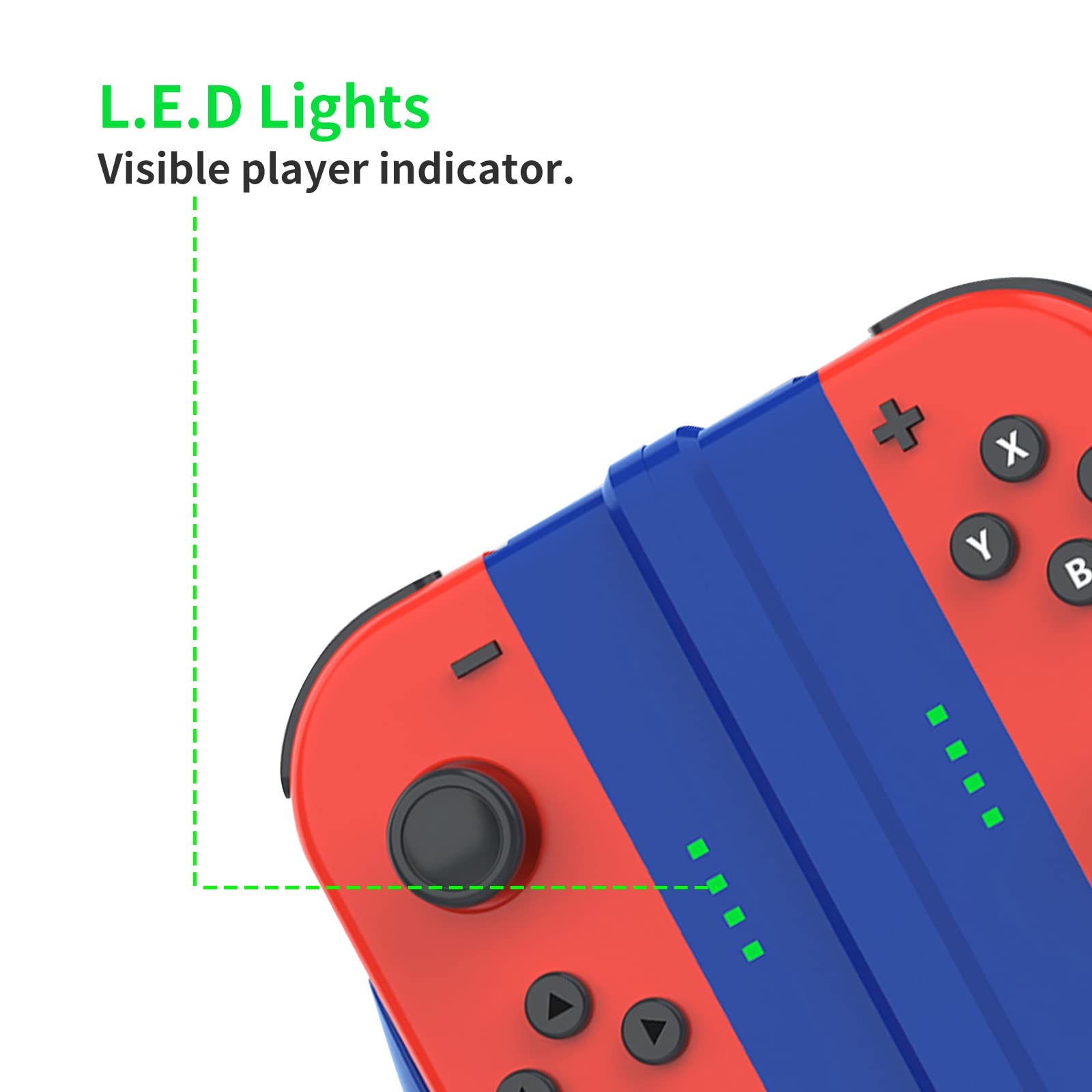 NBCP Joy Con Grips Accessories Kit for Nintendo Switch OLED Joycon,Nintendo Switch Animal Crossing & Switch Joy-Con Blue