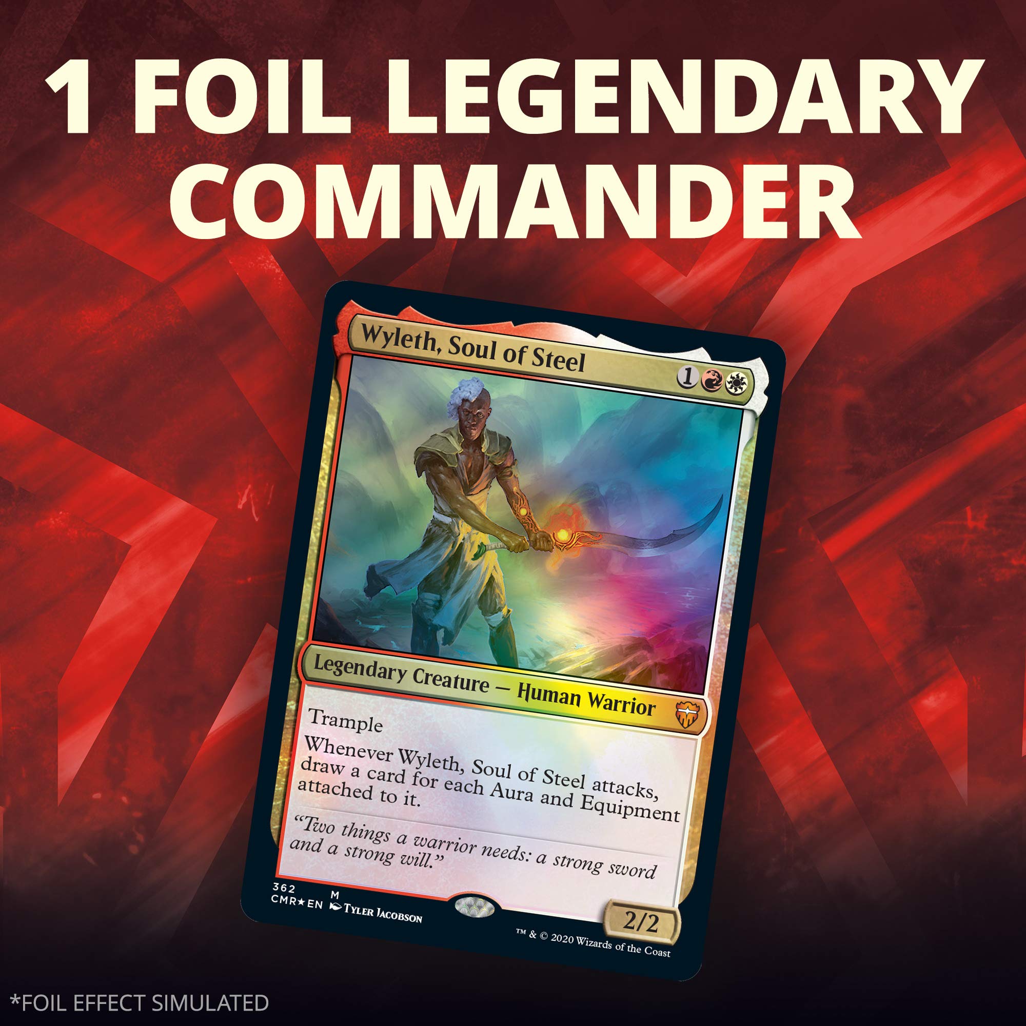 Magic: The Gathering Commander Legends β Arm for Battle | 100 Card Ready-to-Play Deck | 1 Foil Commander | Red-White, C78590000