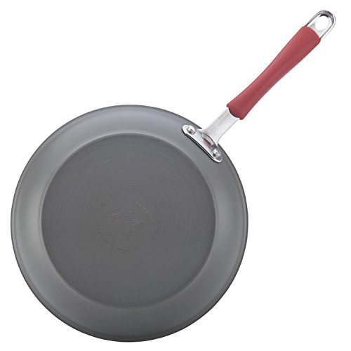 Rachael Ray 87633 Cucina Hard Anodized Nonstick Frying Pan Set / Fry Pan Set / Hard Anodized Skillet Set - 9.25 Inch and 11.5 Inch, Gray