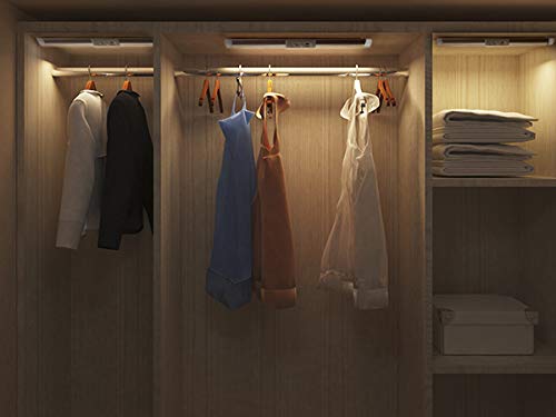 Joyzy 2 Pack Closet Lights Motion Sensor Closet Lighting with LED, Eye Protection Design for Pantry Light Automatic Wireless Lighting, LED Rechargeable Night Light for Wardrobe Under Cabinet Lights