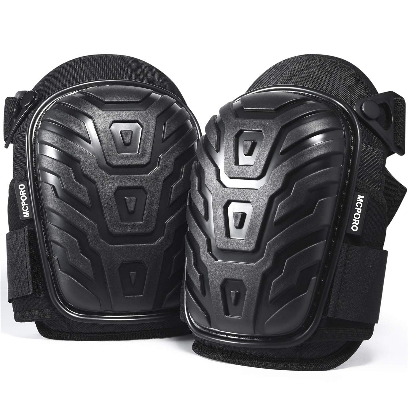 MCPORO Professional Knee Pads for Work ā Breathable Heavy Duty Construction Pads With Foam Padding for Construction, Gardening, Flooring with Adjustable Non-Slip Straps (1)