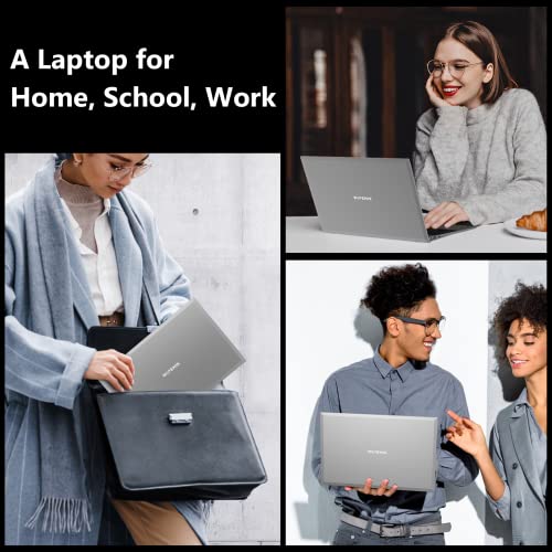 WIPEMIK Laptop Computer, 15.6 Inch 12GB RAM 512GB SSD Intel Quad-Core N4120 Windows 11 Laptop, 1080P Full HD IPS Display, 2.4/5G WiFi, Bluetooth 4.2, USB 3.0, Webcam, Expandable Up to 1TB