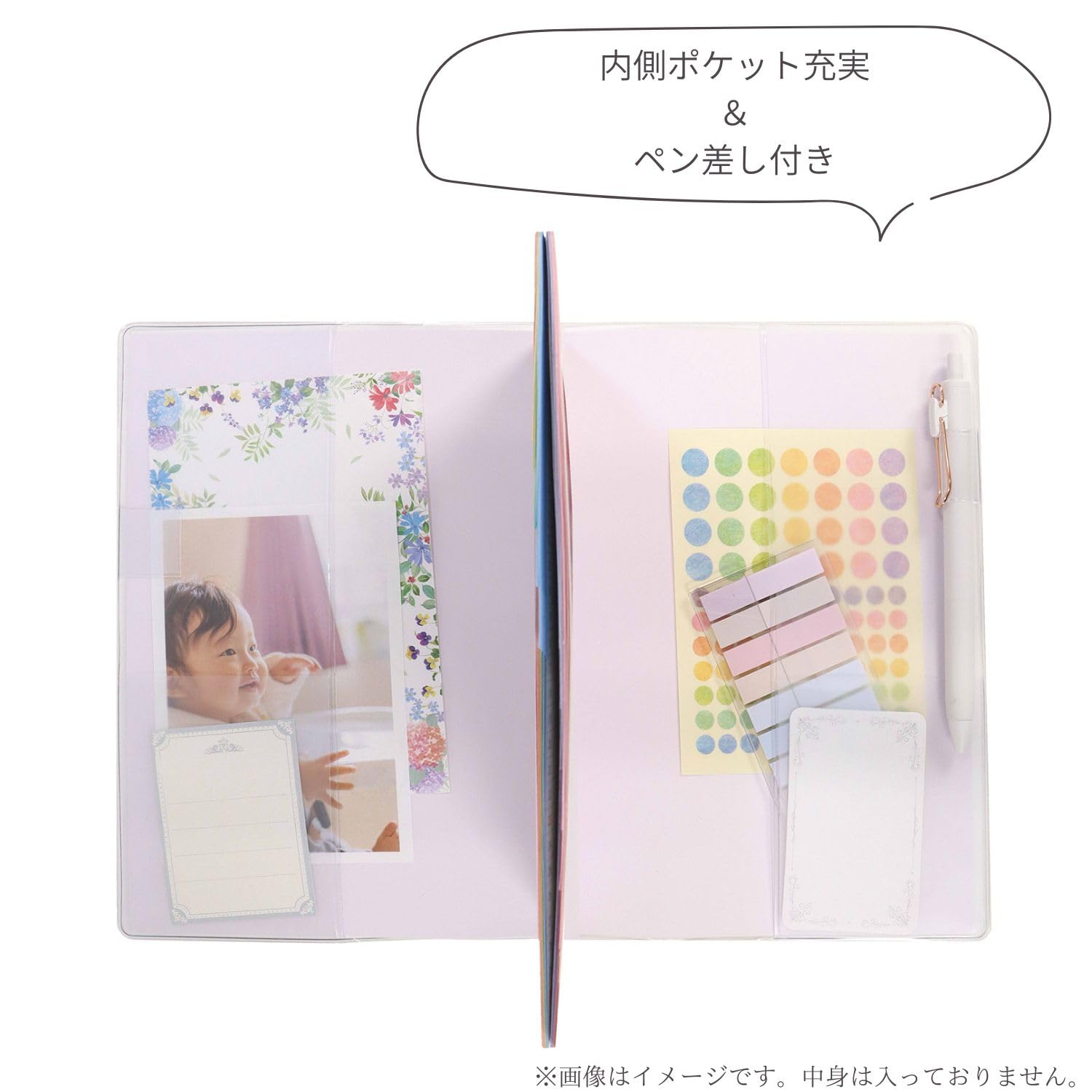 Kutsuwa 089SHA Family Notebook, 2024, A5, Monthly Flower, White, Begins December 2023