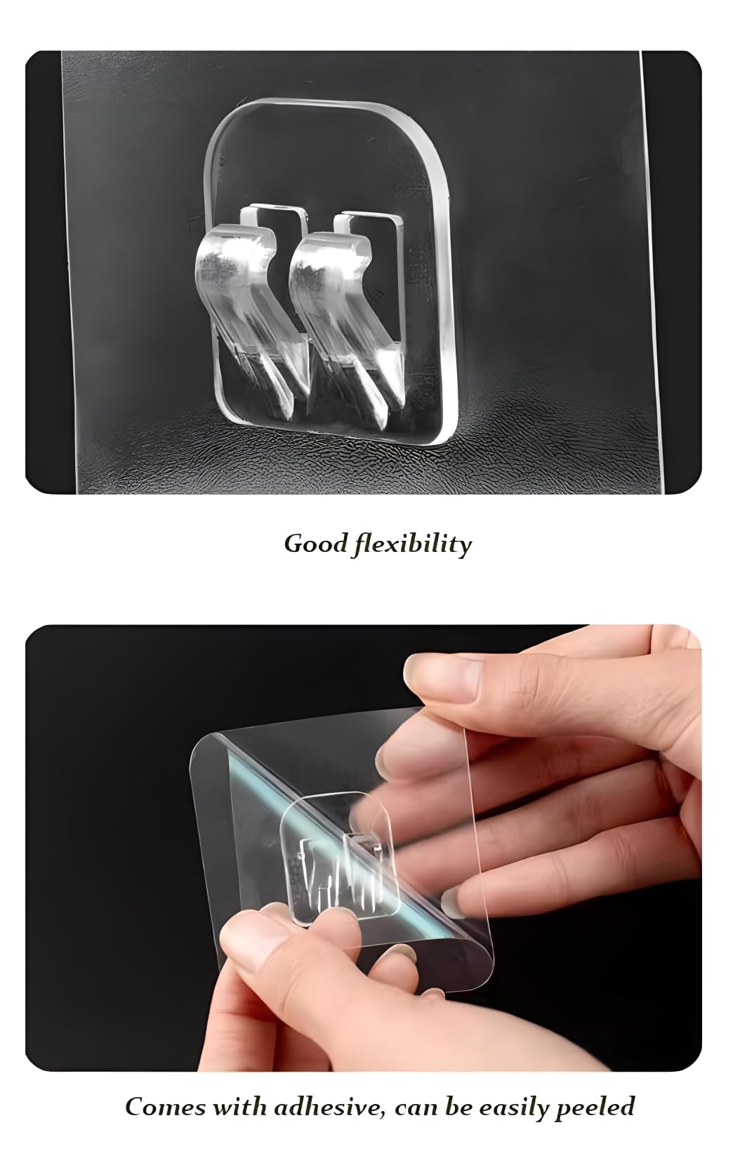 YOFAN 12-Pack Clear Adhesive Suction Sticker for No Drilling Bathroom Shower Shelf Accessories, Super Strong Adhesive Wall Sticker for Shower Caddy and More