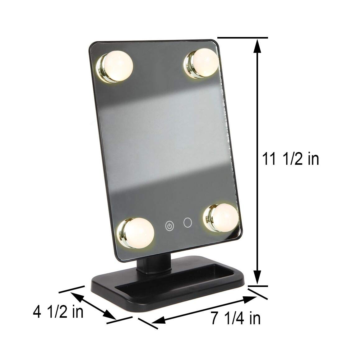 Lily's Home LED Lighted Makeup Vanity Mirror with Warm White and Cool White Lights. Rotate and Swivel.