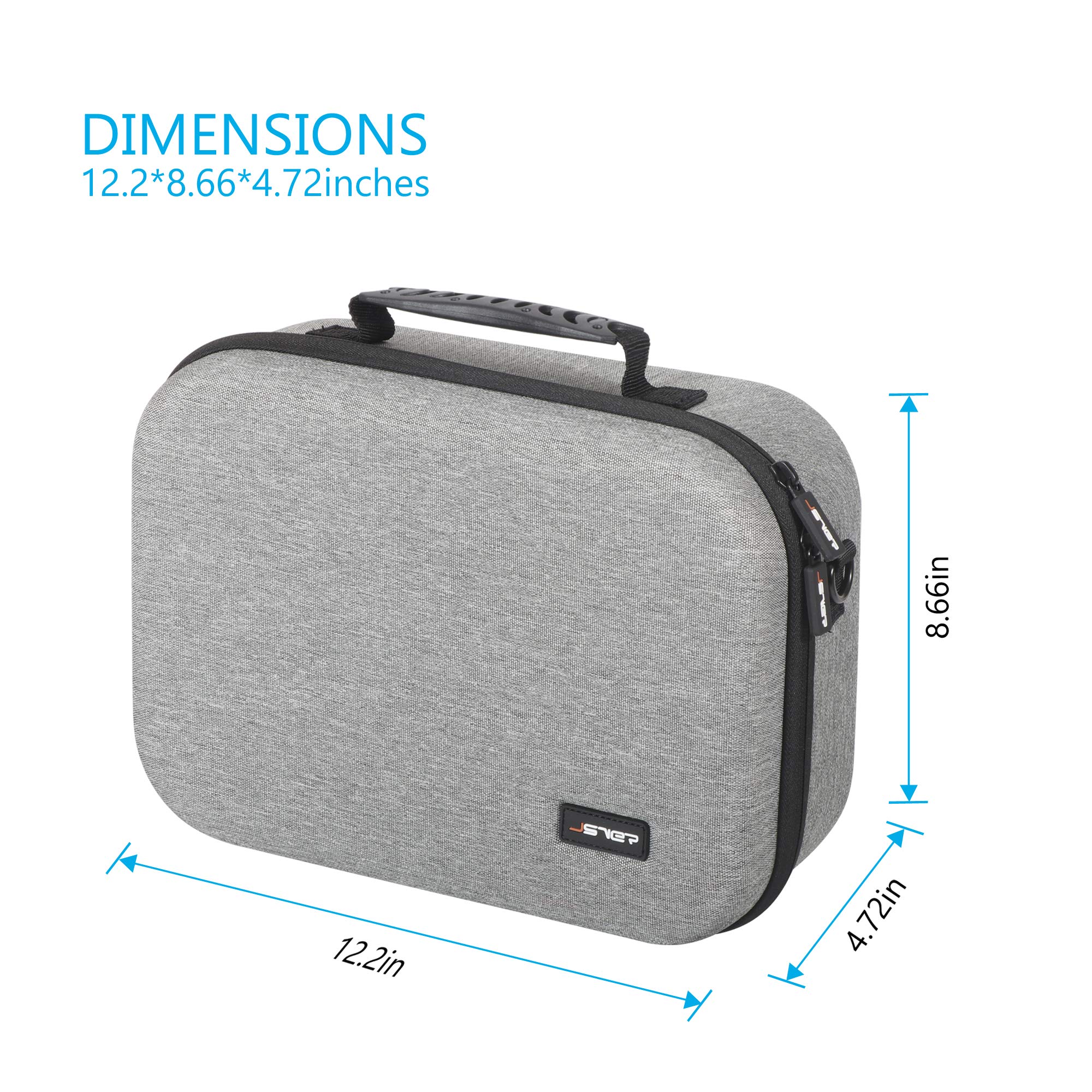JSVER Hard Travel Case for Meta Quest 2 VR Gaming Headset and Controllers Accessories Carrying Case for Meta/Oculus Quest 2, Travel Box Protective Cover Storage Bag for Quest 2 VR Headset (Gray)