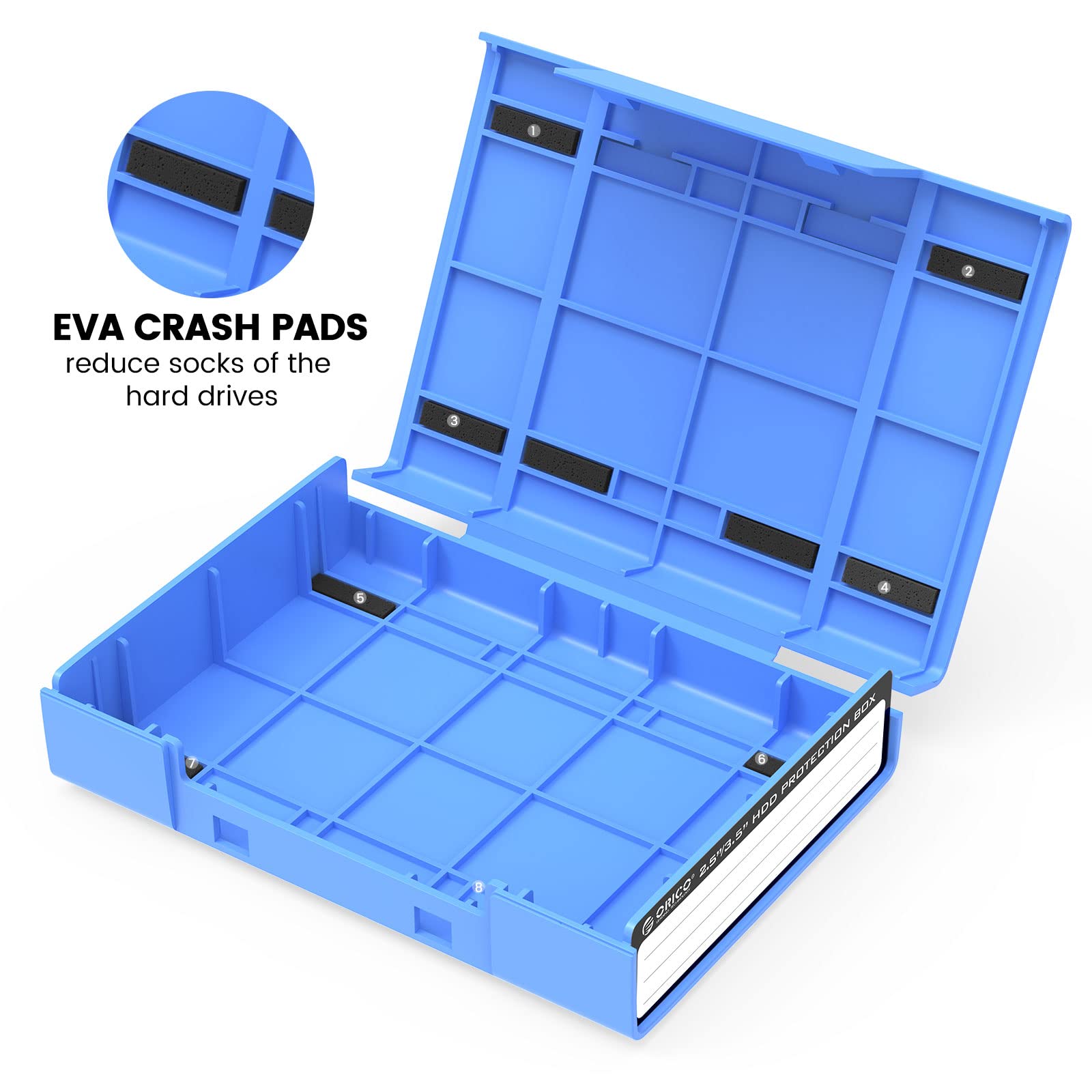 ORICO External Hard Drive Case Cover 2.5 for Western Digital WD Portable Hard Drive Carrying Case for SSD/HDD Travel Protective Box-PHP25