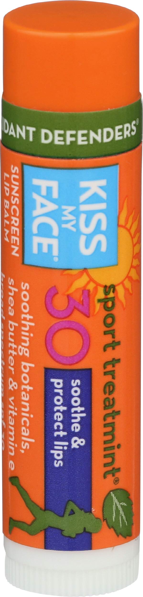 Kiss My Face Lip Balm Sport, Mint, Suncare, 0.15 Ounce