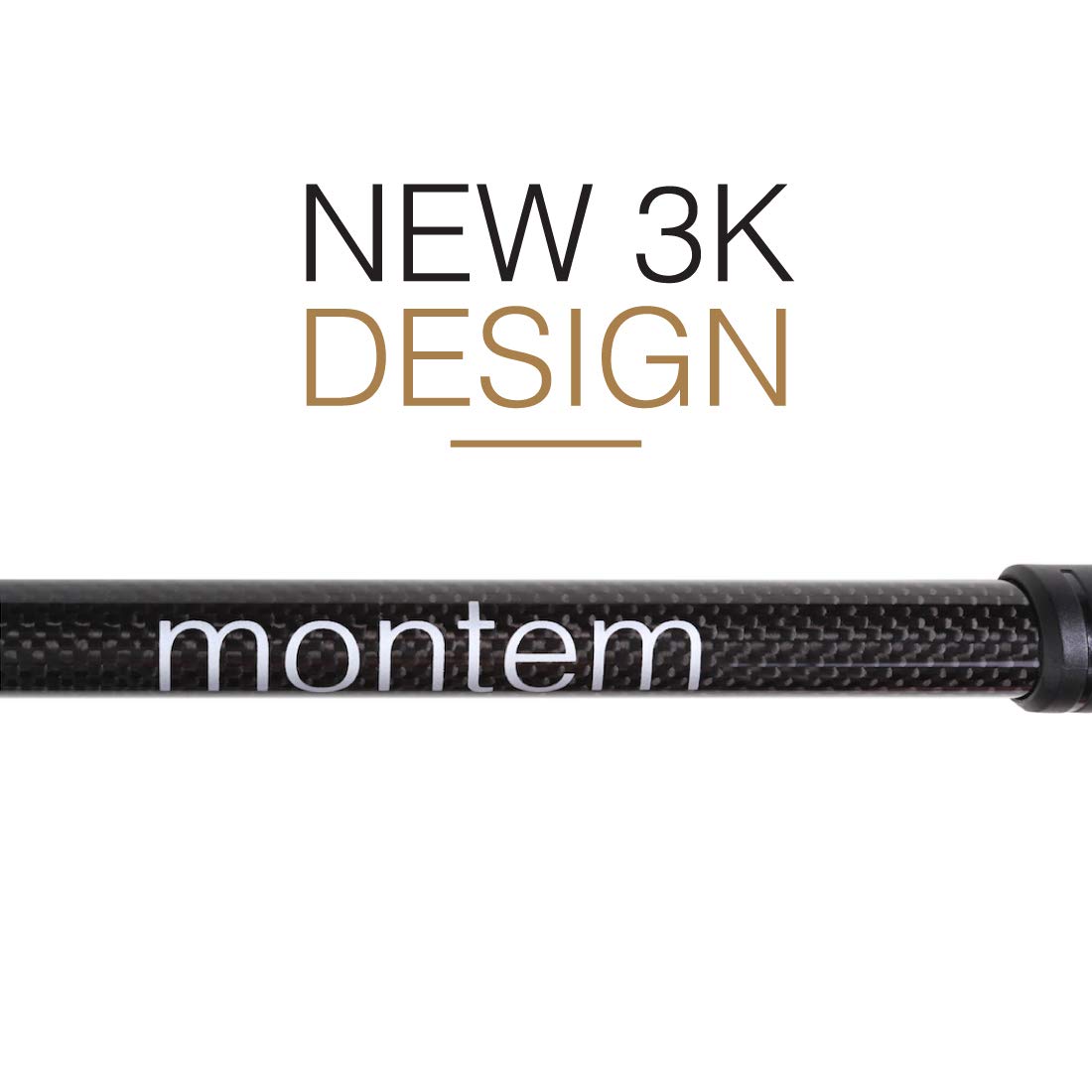 Montem Folding Collapsible 3K Carbon Fiber Hiking/Walking/Trekking Poles - One Pair (2 Poles) (Black)