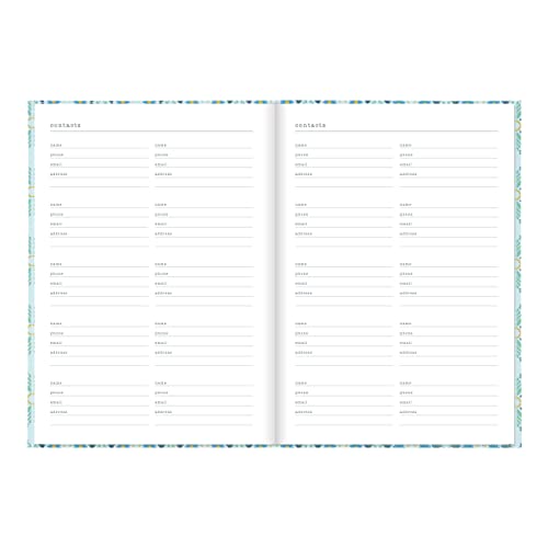 Letts Morocco Weekly/Monthly Planner, 12 Months, January to December, 2024, Sewn Binding, A5 Size, 8.25" x 5.875", Multilingual, Sky (C082391-24)